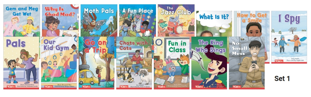 Decodable Gr. 1 Set 1 (Books #1–15: Semester 1) – Steps to Literacy