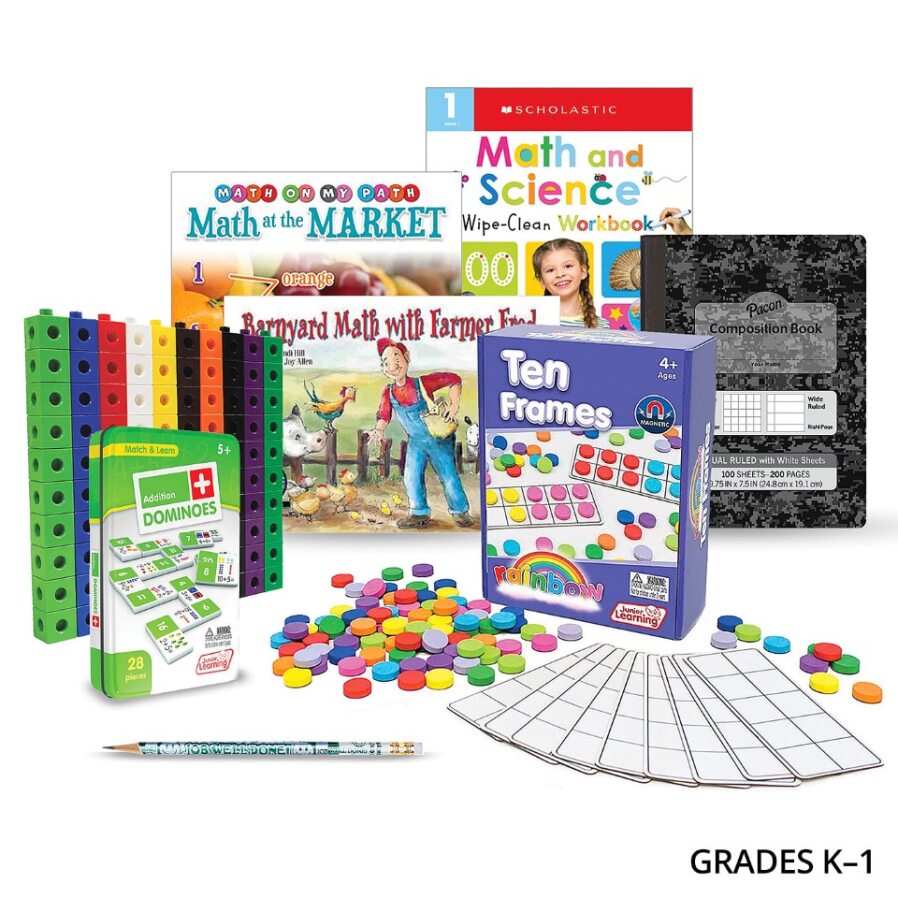 English Grade K-1 Math Family Engagement Bag – Steps to Literacy