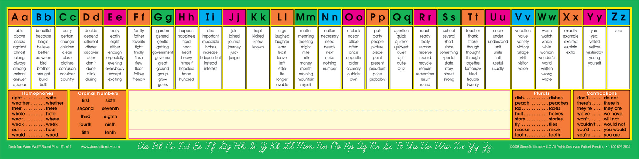 DESKTOP WORD WALLS – Steps to Literacy